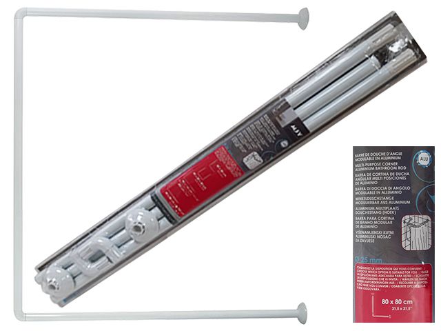 Tija pentru perdea forma-П alba, aluminiu, 80X80 cm cumpărare în ...