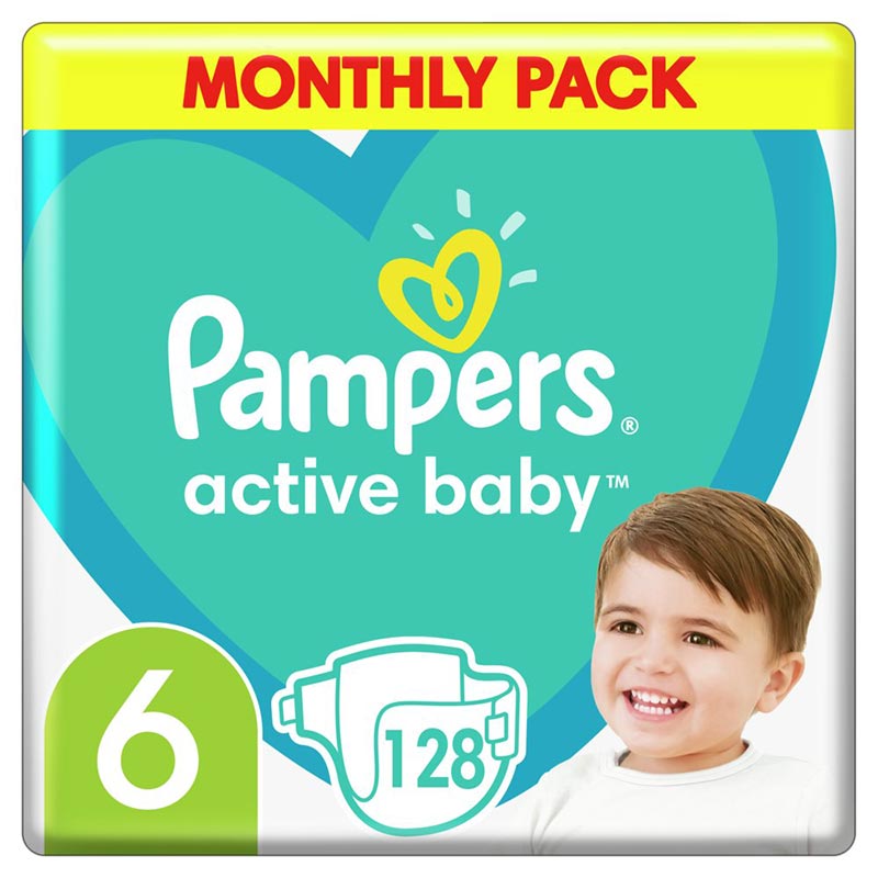 Scutece pentru copii PAMPERS Mega Box Extra Large № 6, 13-18 kg, 128 ...