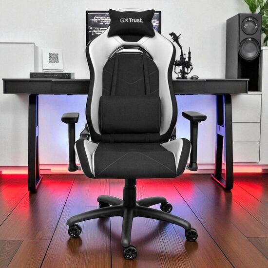 Scaun gaming/birou TRUST Gaming Chair GXT 714W Ruya - Black/White, 150kg / up to 195cm cumpărare ...
